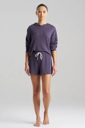 Natori Waffle Knit Shorts - Blue