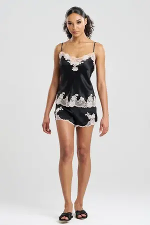 Natori Lolita Lace Cami Shorts Set - Black
