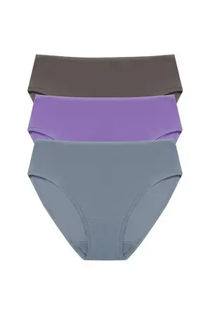 Natori Bliss Bare Cotton Hipster 3-Pack Violet