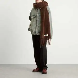 Jacquemus Mohair Alpaca Grosgrain Logo Scarf