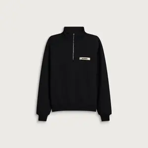 Jacquemus Grosgrain Zip Sweat - Black