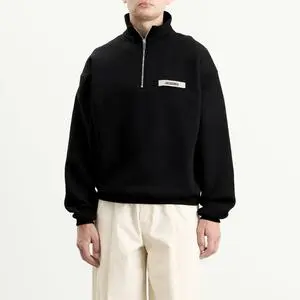 Jacquemus Grosgrain Zip Sweat - Black
