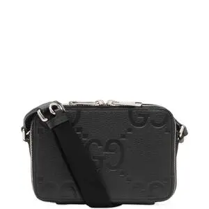 Gucci Gg Jumbo Leather Mini Bag - Black