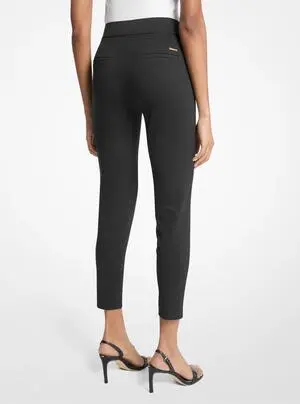 Michael Kors Viscose Blend Zip Pants - Black
