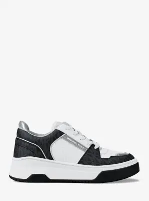 Michael Kors Lexi Mixed-media Sneakers - Black