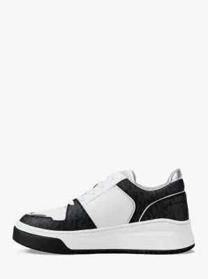 Michael Kors Lexi Mixed-media Sneakers - Black