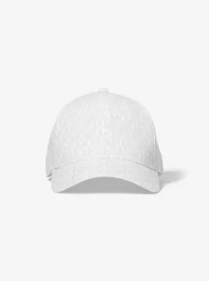Michael Kors Signature Logo Baseball Hat - White