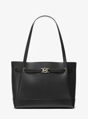 Michael Kors Reed Large Pebbled Leather Tote Bag - Black