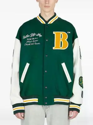 BETTER GIFT SHOP Leather-sleeve Appliqué Varsity Jacket