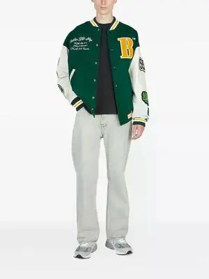 BETTER GIFT SHOP Leather-sleeve Appliqué Varsity Jacket