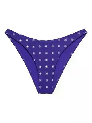 Tory Burch Geometric-pattern Bikini Bottom - Blue