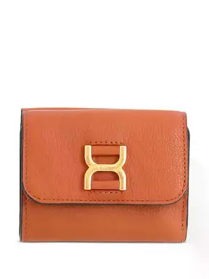 Chloé Trifold Leather Wallet - Brown