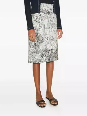 Tory Burch Printed Viscose Pencil Skirt