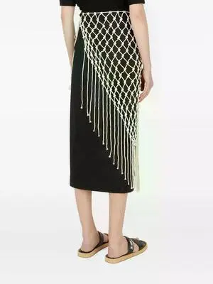 WYNN HAMLYN Macramé-overlay Skirt