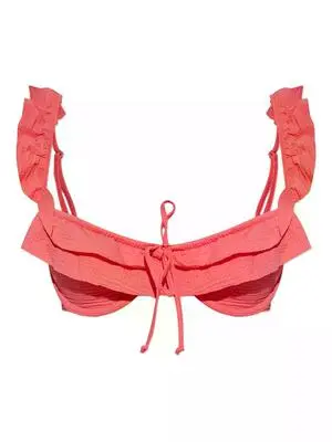 Marysia Ruffled-trim Bikini Top - Pink