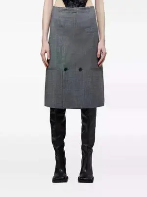 Vetements Double-breasted A-line Skirt