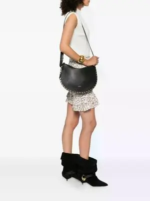Isabel Marant Oskan Soft Studded Half-moon Tote