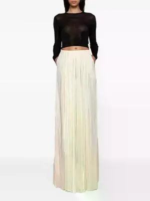 Saint Laurent Pleated Maxi Skirt