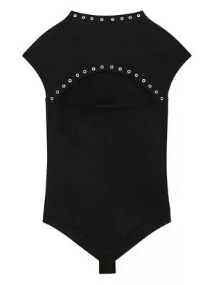 Patrizia Pepe Embellished-neck Bodysuit