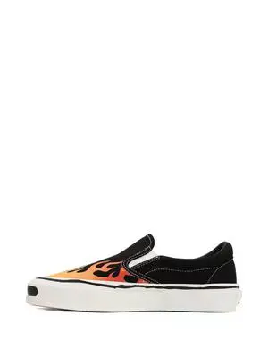 KAMIYA Cornell Flame-pattern Slip-on Sneakers