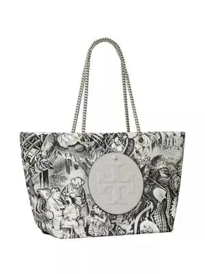 Tory Burch Large Ella Chain Printed Tote Bag