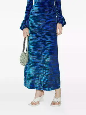 Rabanne Tiger-print Maxi Skirt