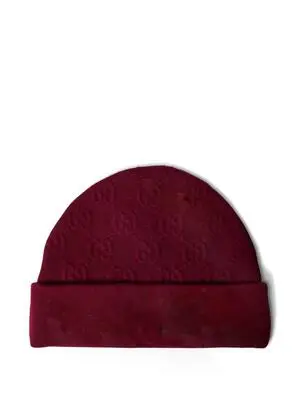Gucci Gg-pattern Beanie - Red