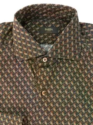 BARBA NAPOLI Geometric-print Shirt