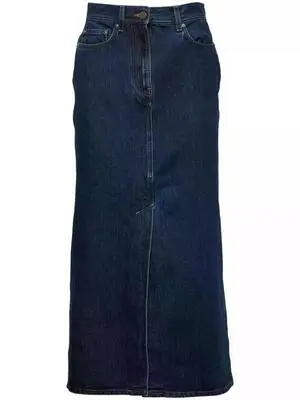 LOULOU Rona Denim Maxi Skirt