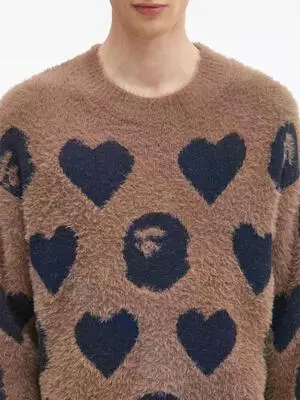 A BATHING APE Heart-ape Head Sweater