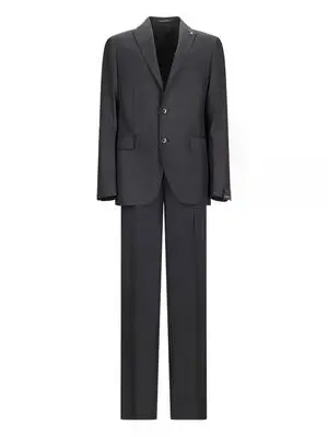 Tagliatore Wool-blend Single-breasted Suit - Black