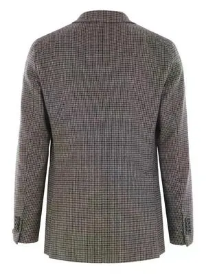 Tagliatore Houndstooth Wool Blazer - Brown