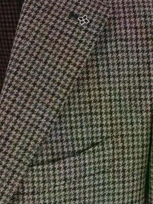 Tagliatore Houndstooth Wool Blazer - Brown