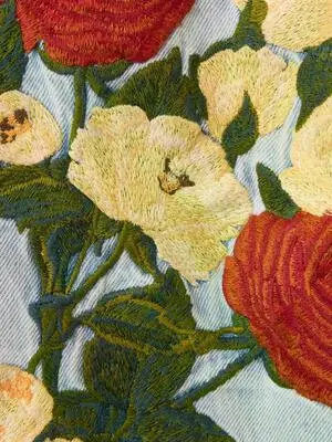 La DoubleJ Barrel Embroidered Floral Jeans