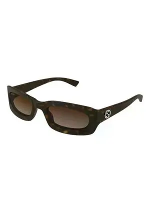 Gucci Tortoiseshell Rectangle Sunglasses