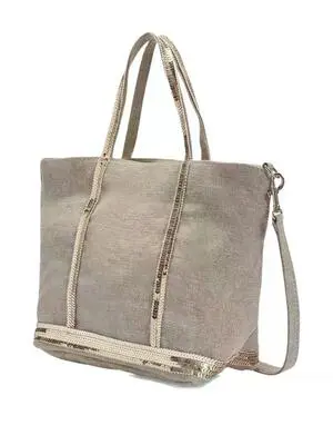Vanessa Bruno Sequin-embellished Linen Tote - Neutrals