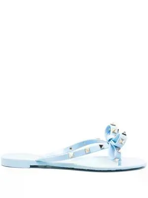 Valentino Garavani Rockstud Bow-detail Flip-flops