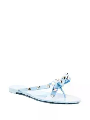 Valentino Garavani Rockstud Bow-detail Flip-flops