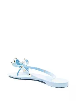 Valentino Garavani Rockstud Bow-detail Flip-flops