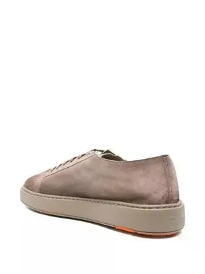 Santoni Suede Low Top Sneakers