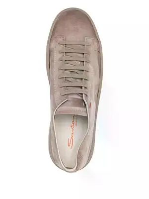 Santoni Suede Low Top Sneakers