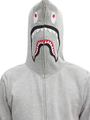 A BATHING APE Shark-hooded Zip-up Sweatshirt