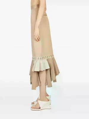 Rokh Pleated Embellished Skirt