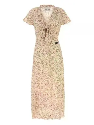 Miu Miu Tie Detailed Day Dresses