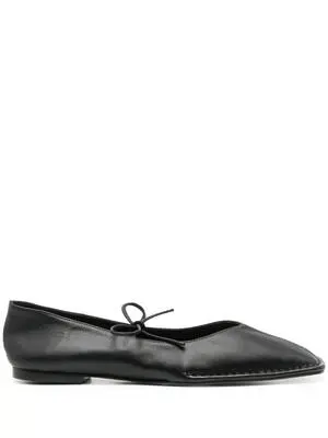ALOHAS Sway Leather Ballerina Shoes - Black