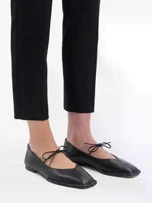 ALOHAS Sway Leather Ballerina Shoes - Black