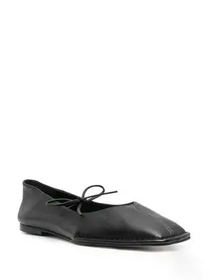 ALOHAS Sway Leather Ballerina Shoes - Black
