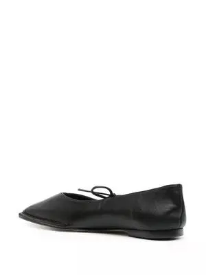 ALOHAS Sway Leather Ballerina Shoes - Black