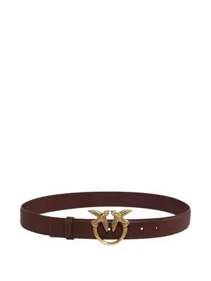 Pinko Love Birds Leather Belt - Brown