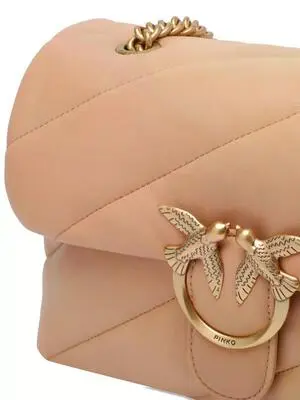 Pinko Classic Love Quilted Shoulder Bag - Pink